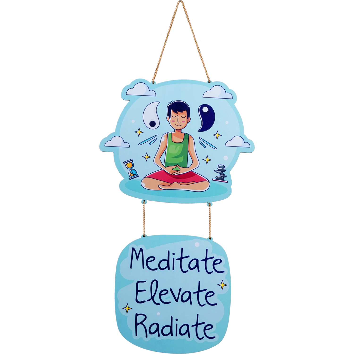 Meditate Elevate Radiate Wall Hanging No Doubt Collective