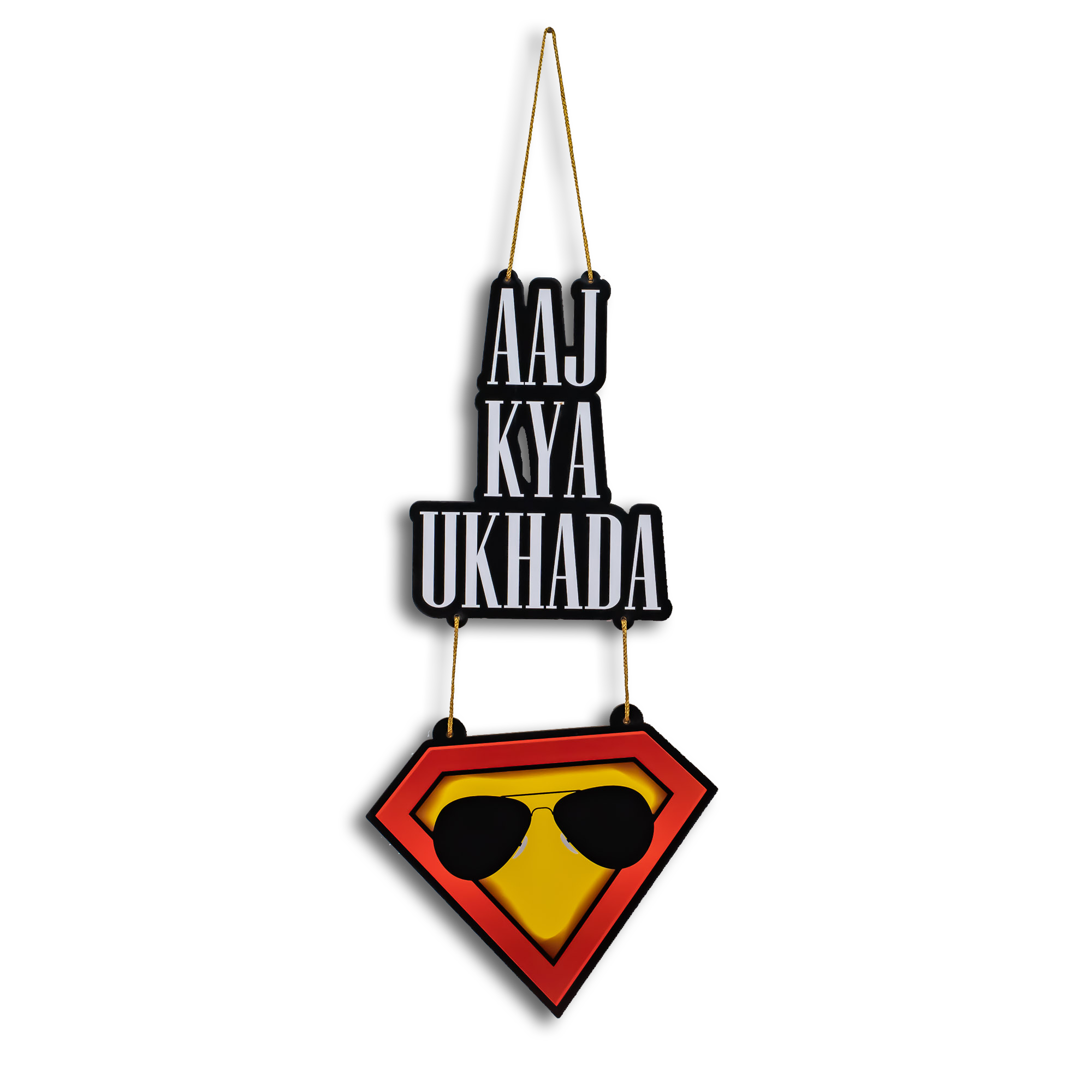 Cool Quote' AAJ KYA UKHADA' Wooden Wall Hanging – No Doubt Collective