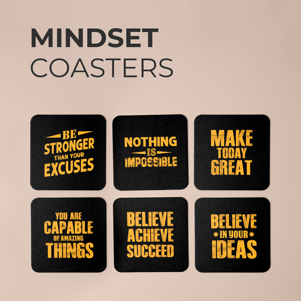 Positive Mindset Quotes Coasters (Set of 6) – No Doubt Collective
